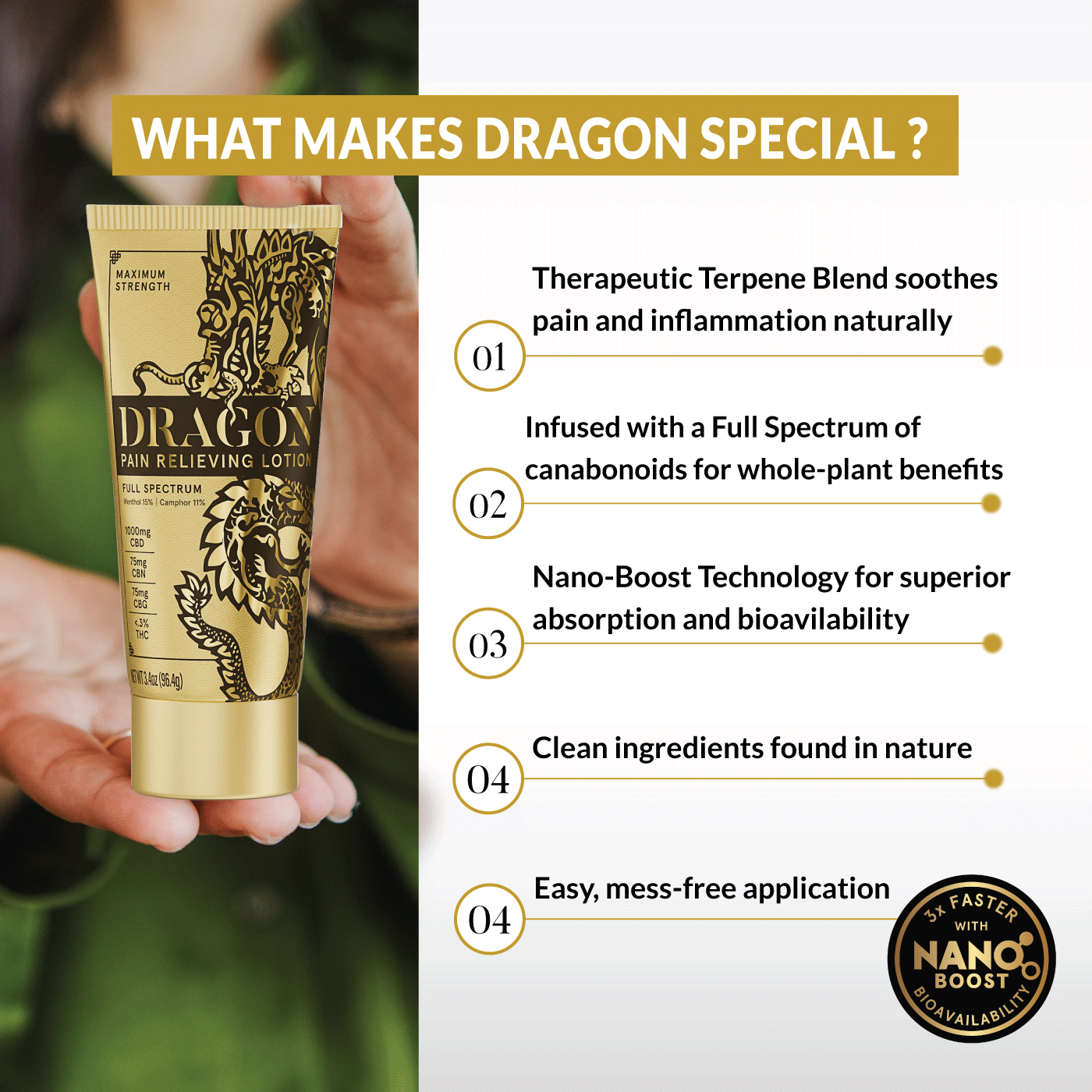 Dragon Pain Relief Lotion Maximum Strength for Fast Relief